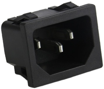 3 Pin Press-Fit House Charger Port with 3/16" Terminals #CNX-616