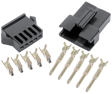 5 Pin Black Throttle/Speed Controller Wire Connector Set with Pins #CNX-65