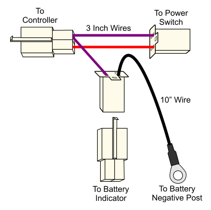 Power Switch Connector to Battery Indicator Adapter #PSW-ADAPTER1