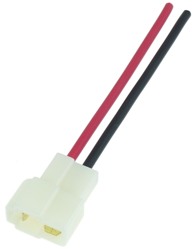 6.3mm Female Connector with Wires, 2 Terminal #CNX-WF632P