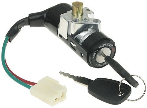 2 Wire 3 Position Key Switch with Handlebar Lock Pin SWT-23702 #SWT-23702